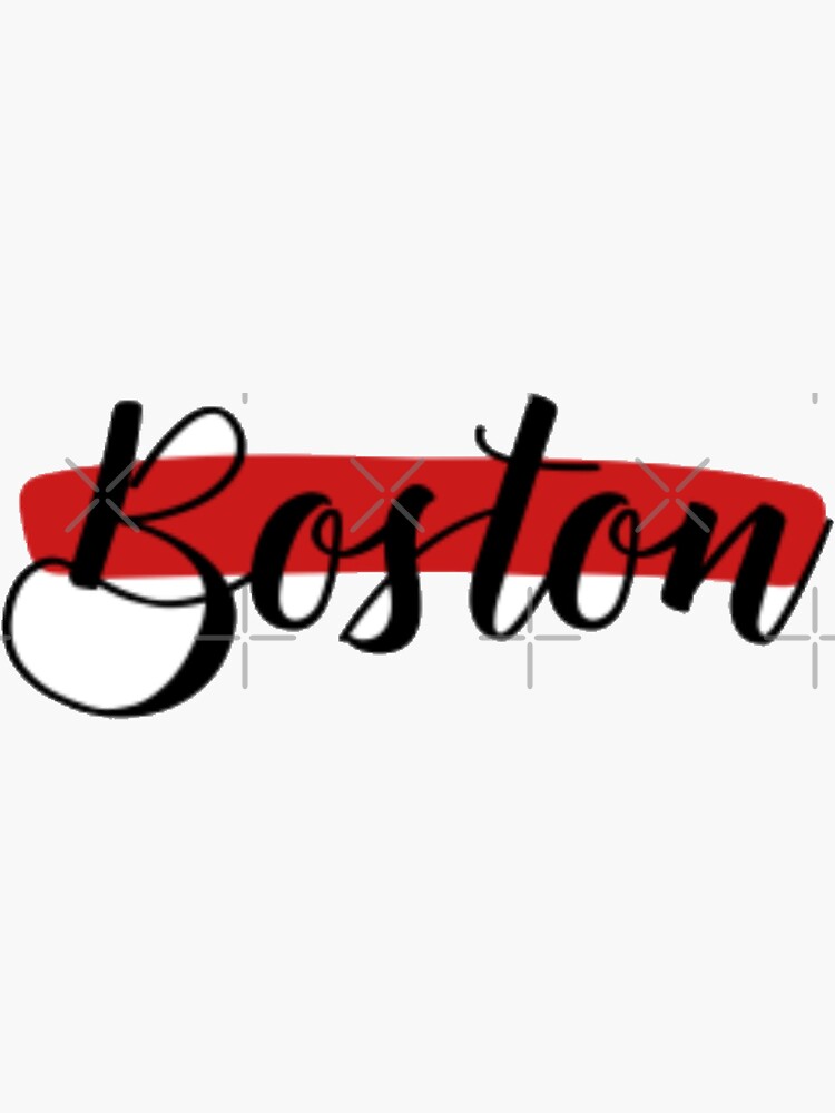 "Boston Script " Sticker by marblequeen | Redbubble
