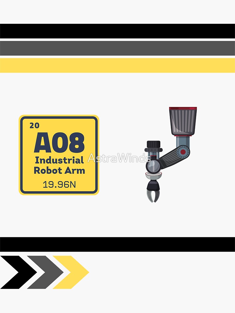 "Industrial Robot Arm A08" Sticker for Sale by AstraWinds | Redbubble