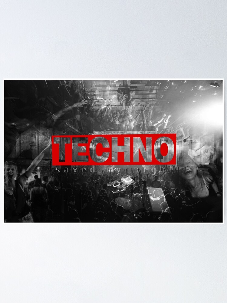 "techno" Poster for Sale by naidl | Redbubble