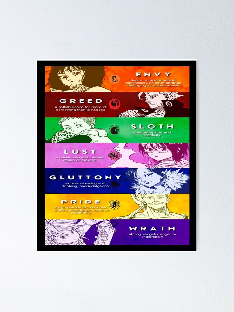 "7 deadly sins" Poster by pife10 | Redbubble