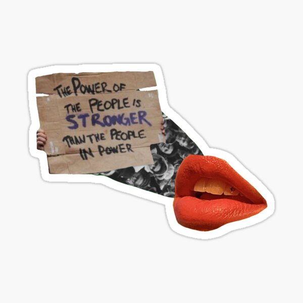 "Protest Collage Sticker" Sticker for Sale by MarinWofford | Redbubble