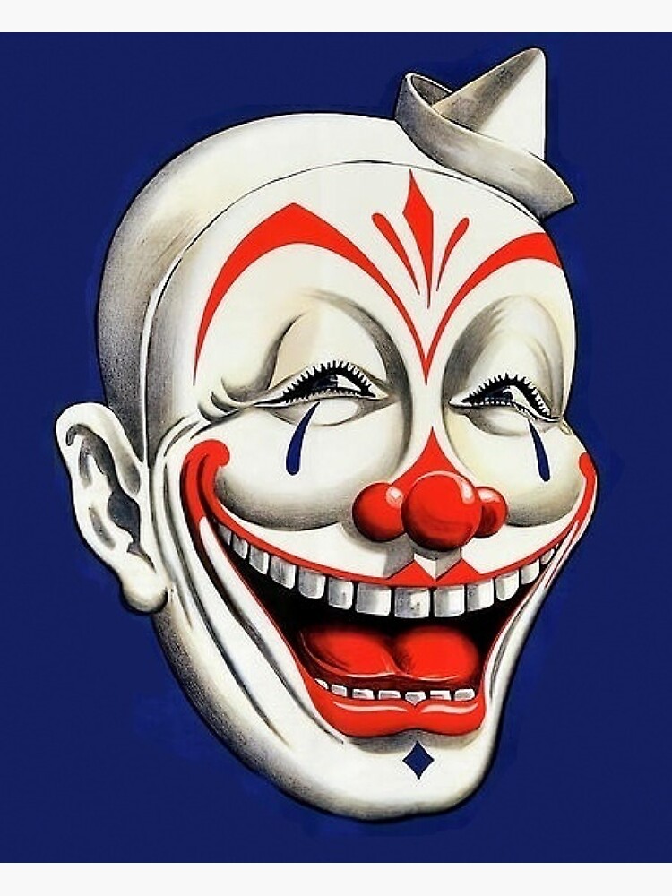 "Vintage Creepy Clown " Sticker for Sale by RBEnt | Redbubble