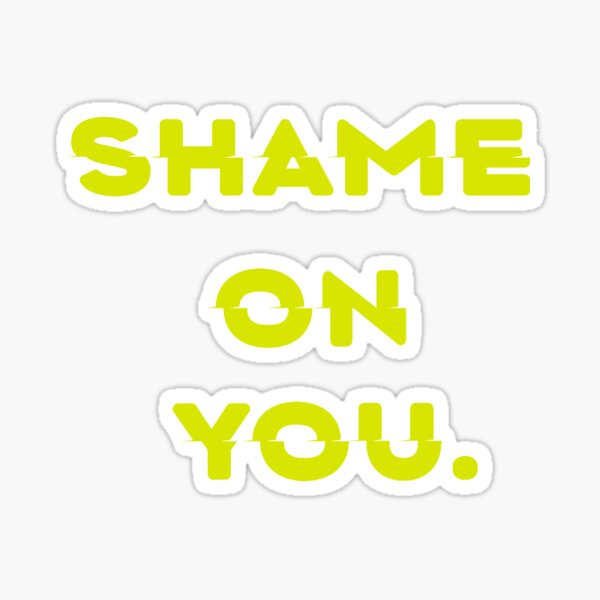 Shame On You Stickers | Redbubble