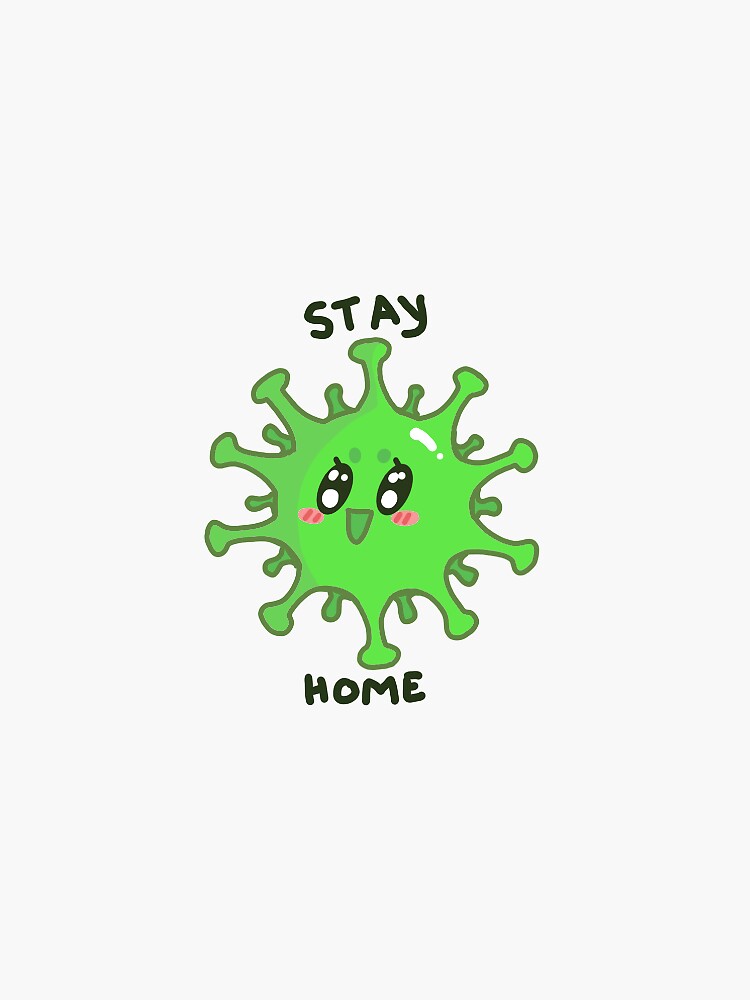 "Corona virus cute covid-19 awareness coronavirus" Sticker for Sale by ...