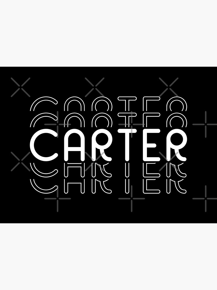 "Name Carter in Black and White Style" Poster for Sale by Time-is-Money ...