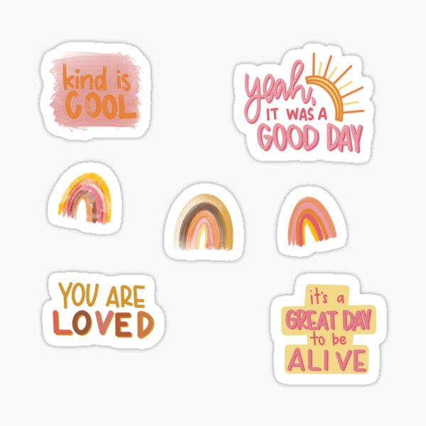 "cheerful and bright warm mini sticker pack" Sticker for Sale by ...