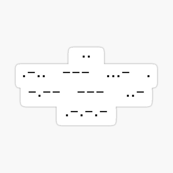 ""I Love You." (Morse Code) Sticker" Sticker by ProjectMayhem | Redbubble