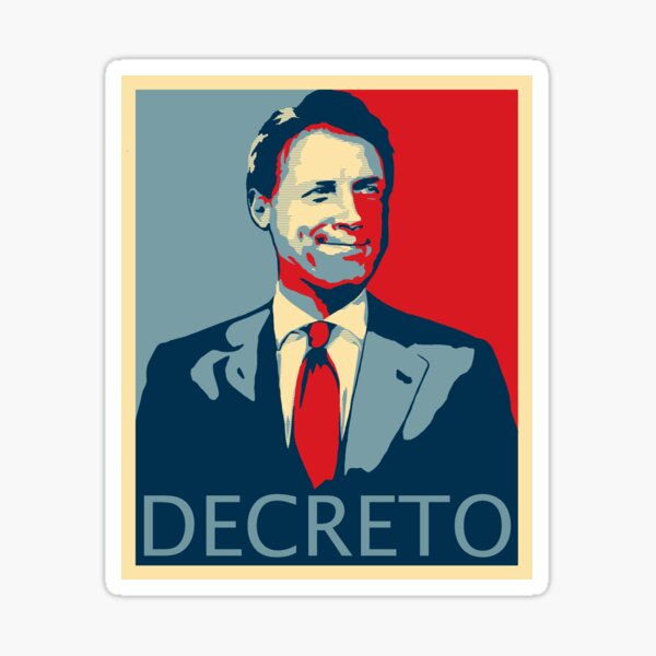 "DECRETO" Sticker for Sale by SilverettaArt | Redbubble