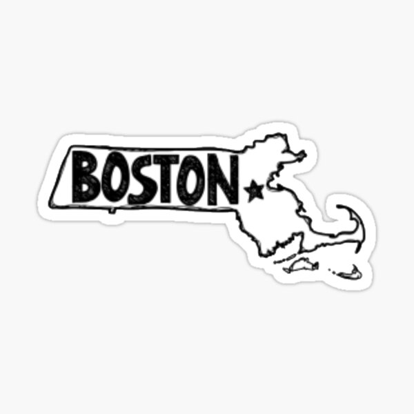 "Boston " Sticker for Sale by marblequeen | Redbubble