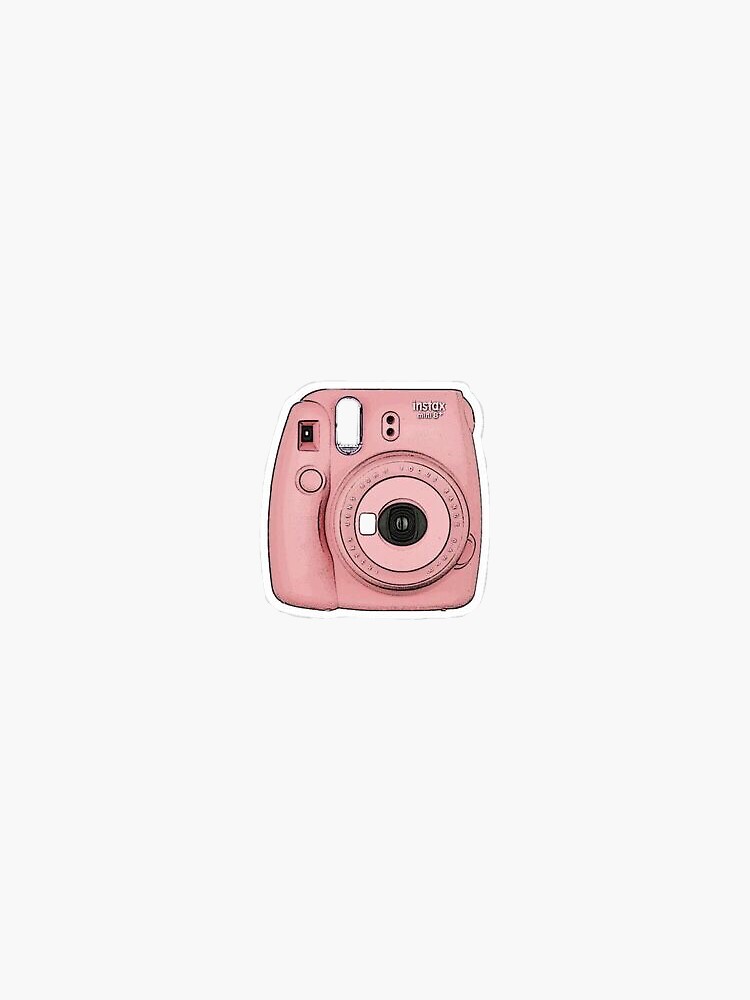 "Pink Polaroid " Sticker for Sale by abigailclairej | Redbubble