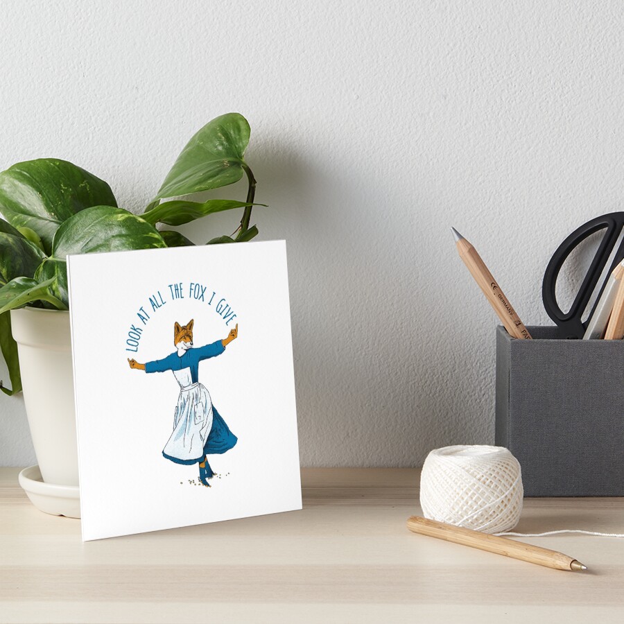 "Funny fox giving middle finger - Look at all the Fox I give - fox pun ...