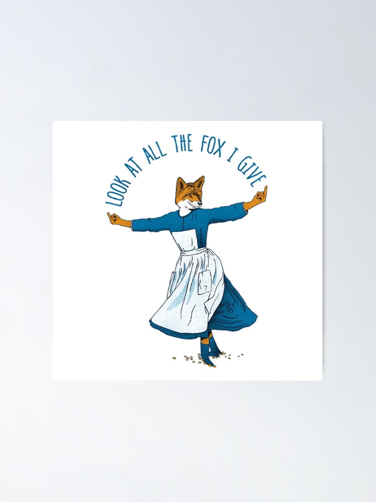 "Funny fox giving middle finger - Look at all the Fox I give - fox pun ...
