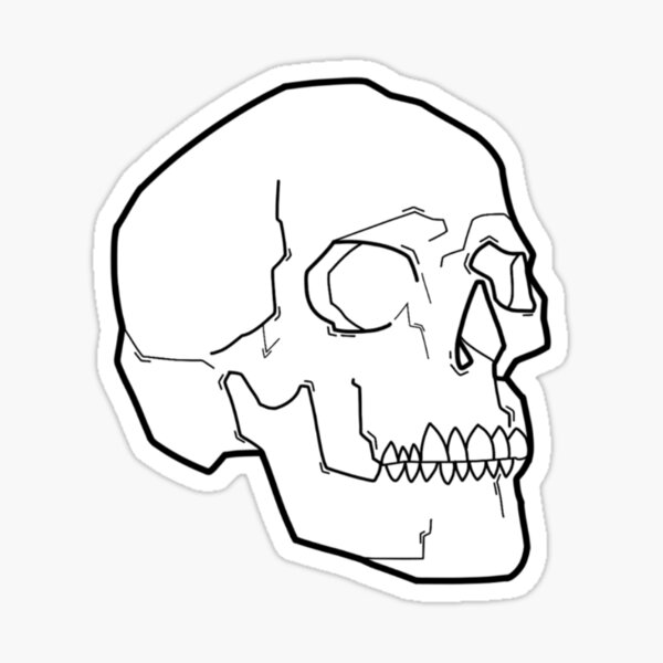 "Skull Design White" Sticker for Sale by -TheDreamers- | Redbubble