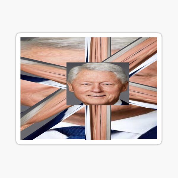 "bill clinton fanart 1" Sticker for Sale by Gukki | Redbubble