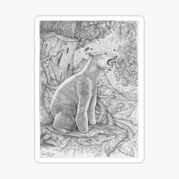 "Black and White Multipolar Bear" Sticker for Sale by joaquinpantera ...