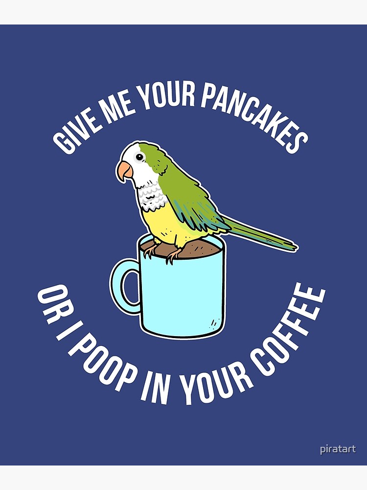 "Quaker Parrot Bird Funny Design" Poster by piratart | Redbubble