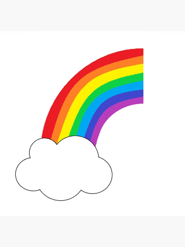 "Half Rainbow and Cloud Design!" Sticker for Sale by violetted107 ...