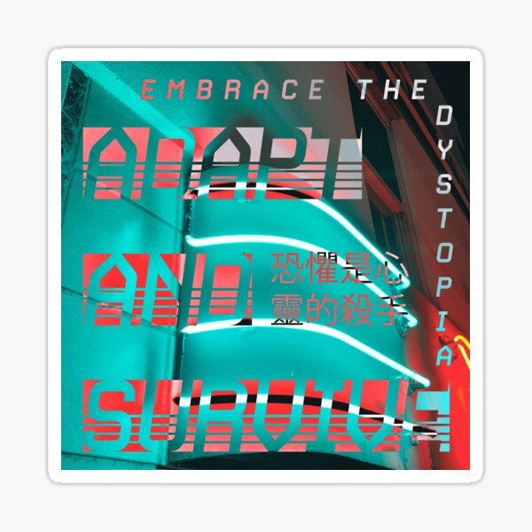 "Adapt and Survive" Sticker for Sale by JeoImage | Redbubble