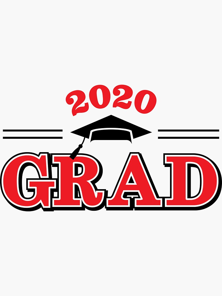 "Class of 2020 Graduation Cap with tassel, grad 2020 hat" Sticker for ...