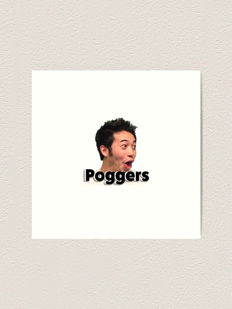 "Poggers Pog Pogchamp Sticker" Art Print by ccolinn | Redbubble