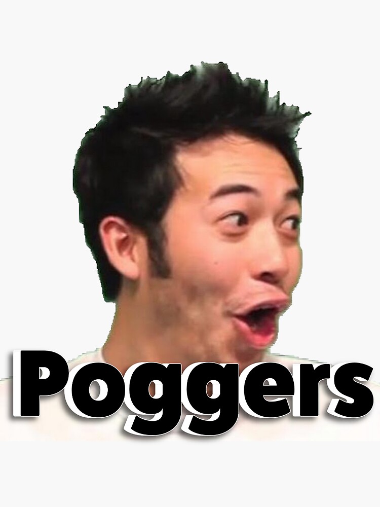 "Poggers Pog Pogchamp Sticker" Sticker for Sale by ccolinn | Redbubble