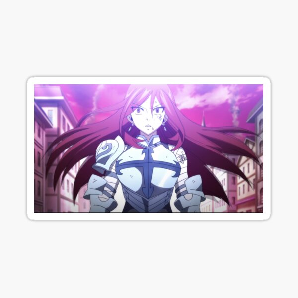 "erza scarlet" Sticker for Sale by celestialuden1 | Redbubble