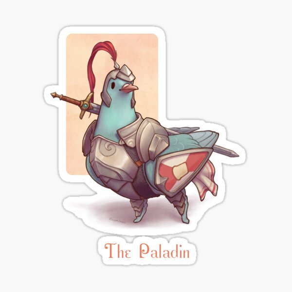 "Dungeons and Pigeons - Paladin" Sticker for Sale by Ledanator | Redbubble