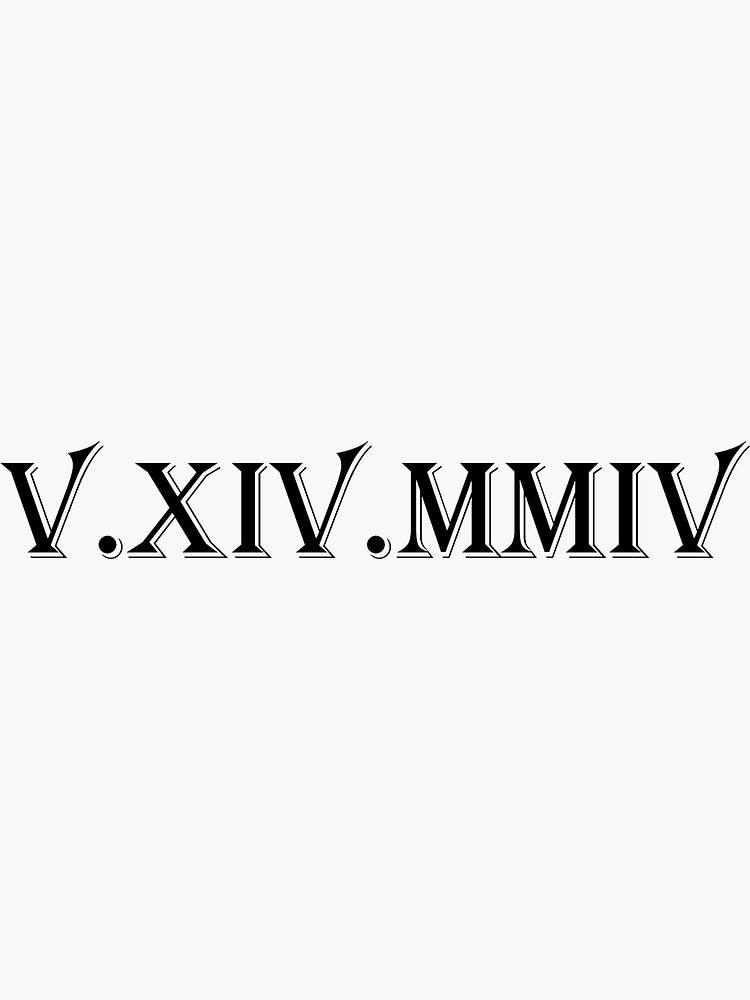 "Roman numerals" Sticker for Sale by Amadeus1203 | Redbubble