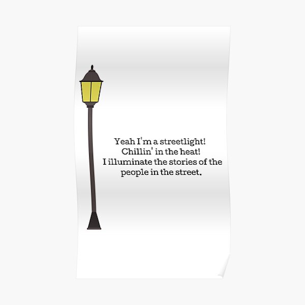 "Street Light Sticker " Poster for Sale by chrisevanswife | Redbubble