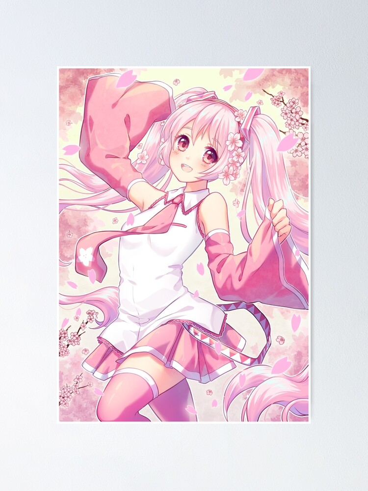 "Sakura Miku" Poster for Sale by neko-rina | Redbubble