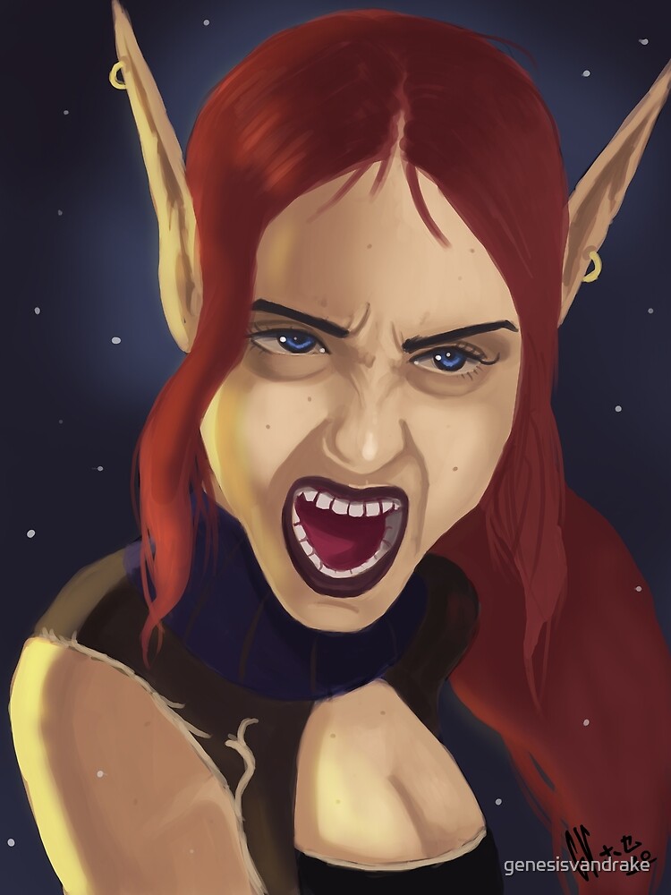 "Angry elf" Poster for Sale by genesisvandrake | Redbubble
