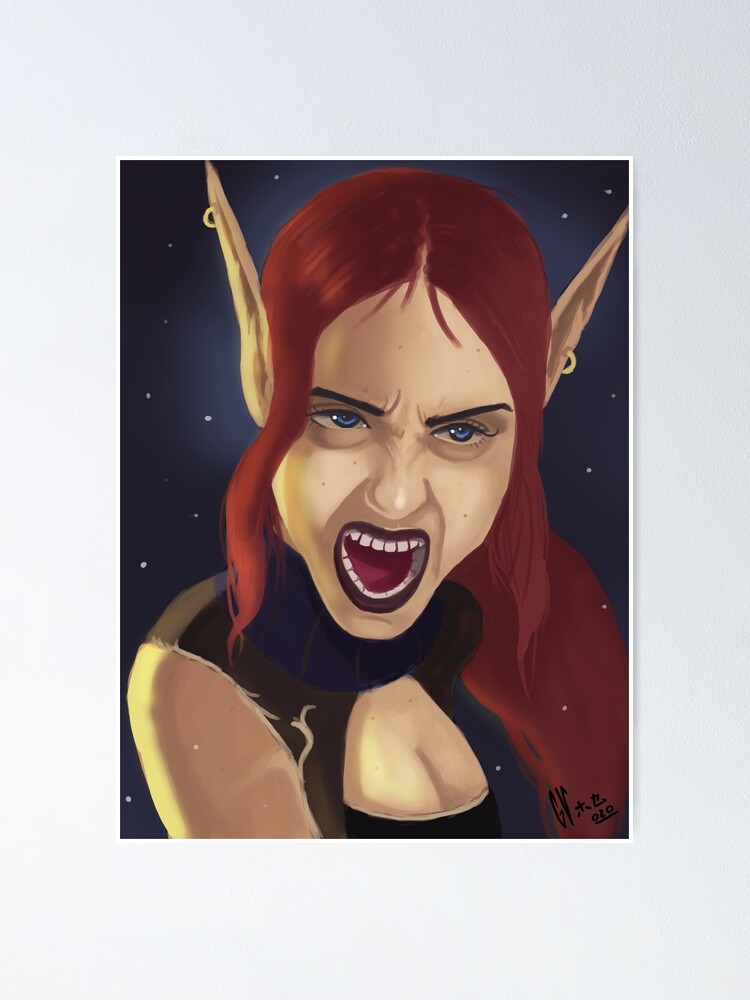 "Angry elf" Poster for Sale by genesisvandrake | Redbubble