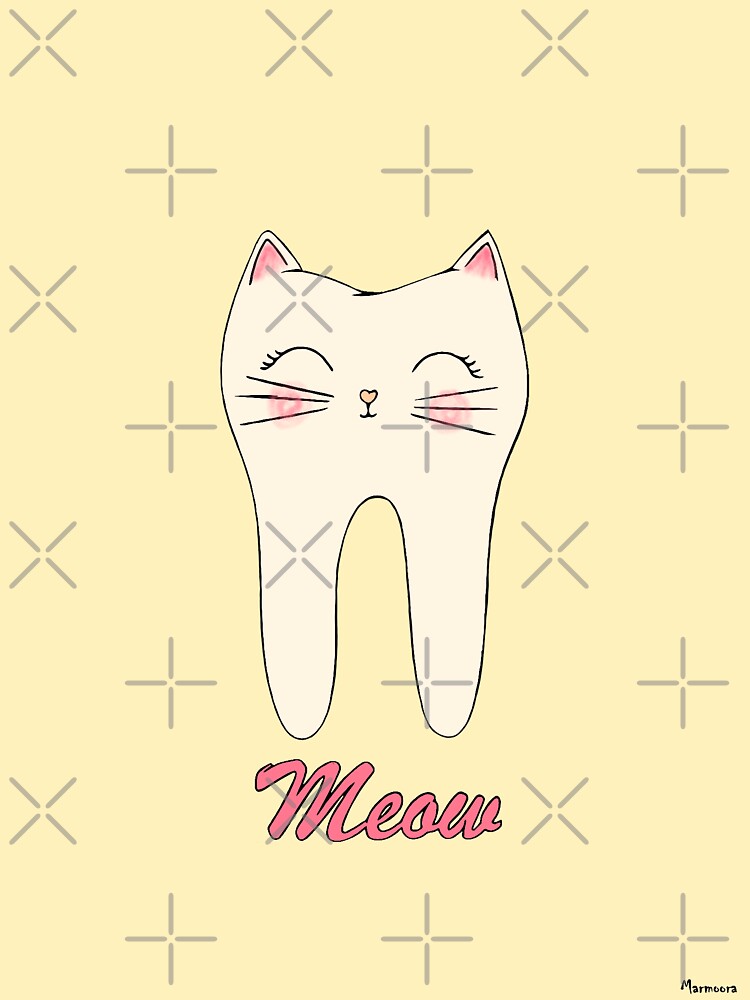 "Cat Meow Tooth" Sticker for Sale by marwakh | Redbubble