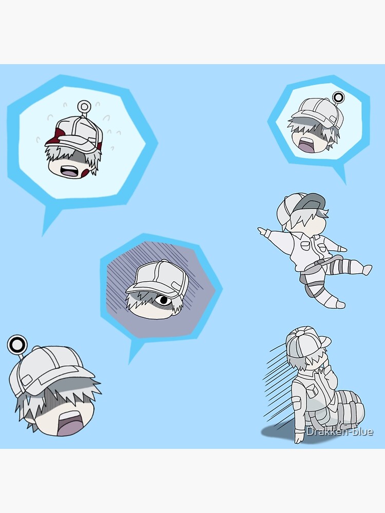 "White Blood Cell Sticker Pack - Cells at work!" Poster by Drakken-blue ...