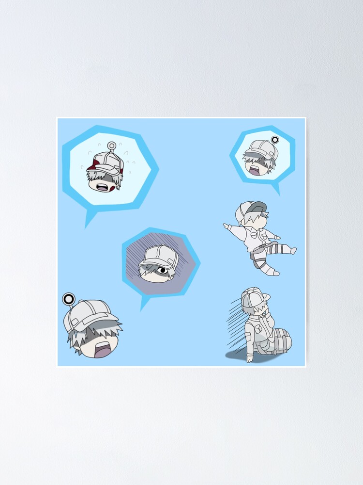 "White Blood Cell Sticker Pack - Cells at work!" Poster by Drakken-blue ...