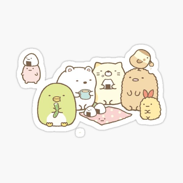 "sumikko gurashi charcters" Sticker for Sale by sherita | Redbubble