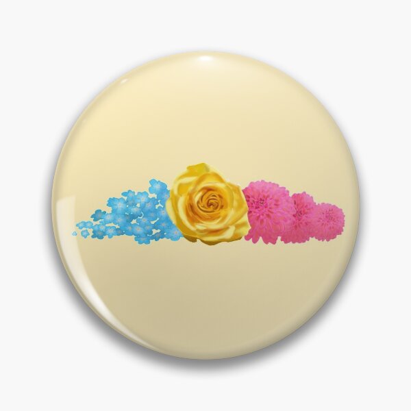 "subtle pan pride flowers" Pin for Sale by LittleFinds | Redbubble