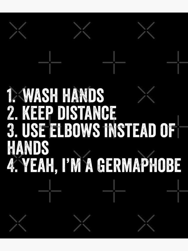 "Germaphobe Rules" Poster by mBshirts | Redbubble