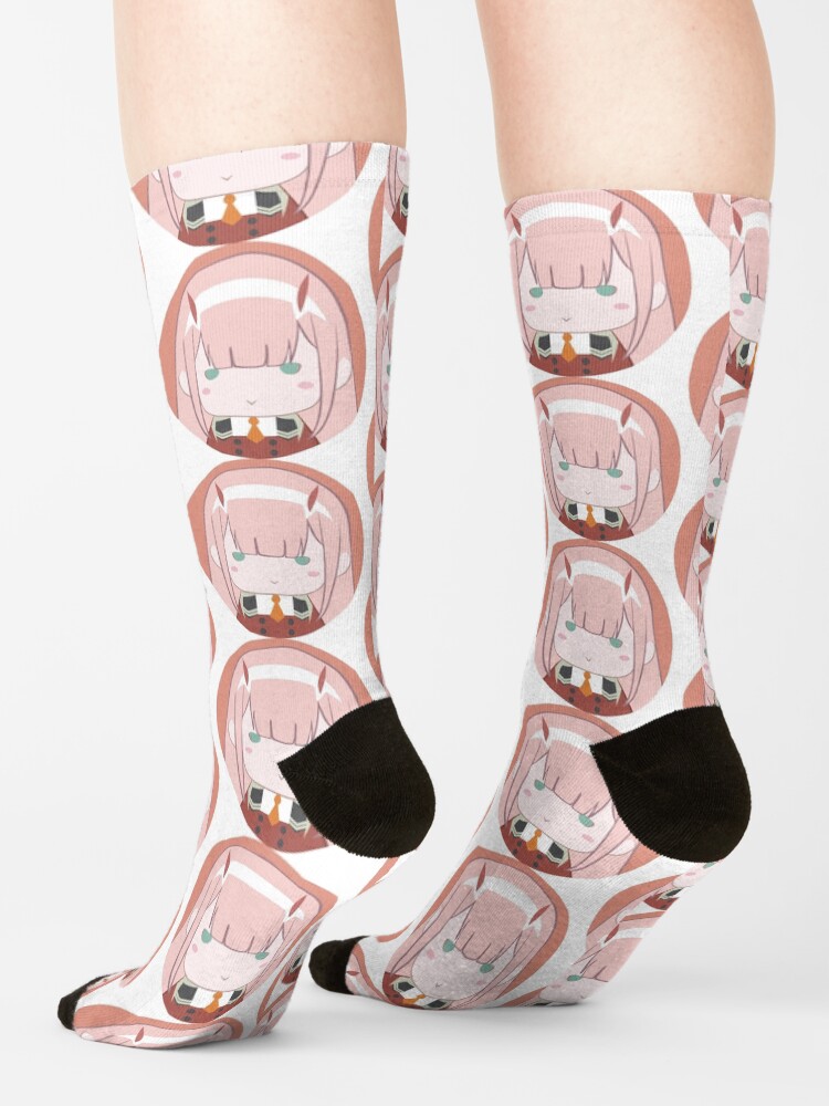 "Darling in the Franxx - Zero Two" Socks by fandomoddity | Redbubble