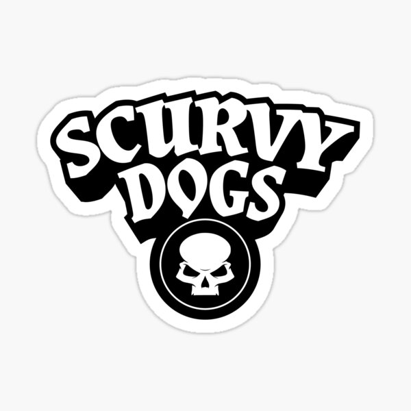 "Scurvy Dogs" Sticker by GuerrillaDesign | Redbubble