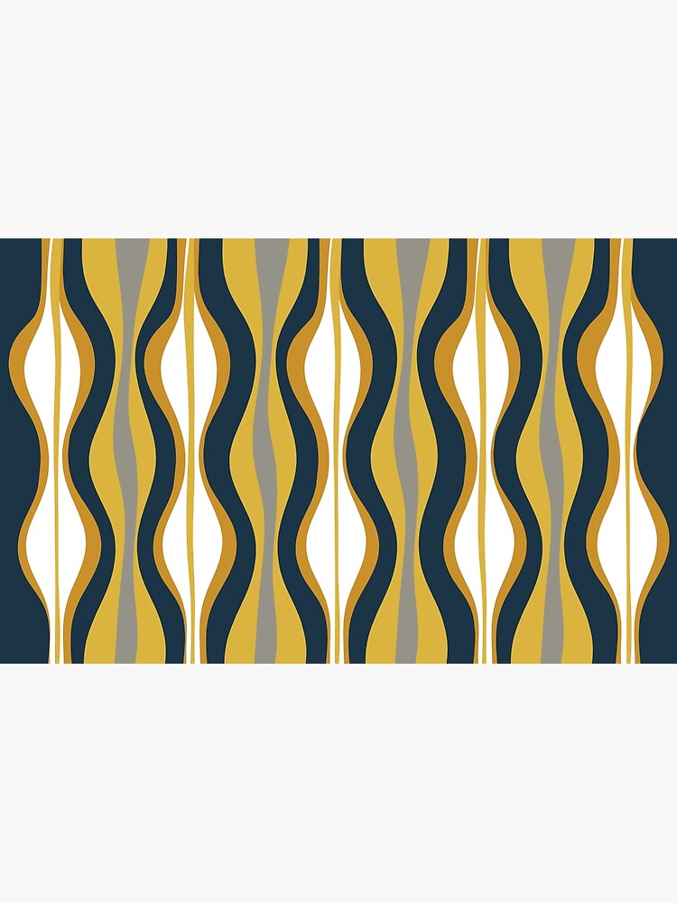 "Hourglass Abstract Midcentury Modern Pattern in Mustard Yellow, Navy ...