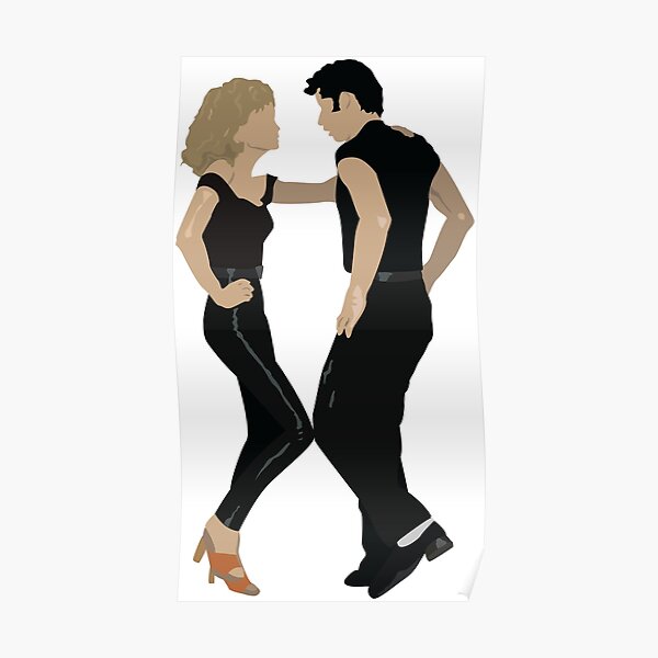 "Grease - Danny and Sandy" Poster for Sale by ElysianArt | Redbubble