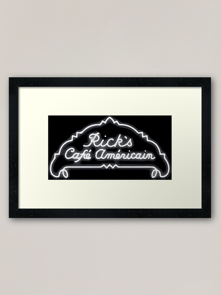 "Rick's Cafe Americain - Casablanca" Framed Art Print for Sale by ...