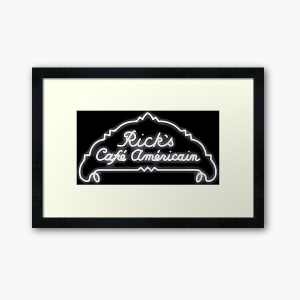 "Rick's Cafe Americain - Casablanca" Framed Art Print for Sale by ...