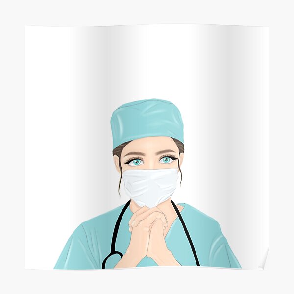 "Stay home save lives doctor drawing" Poster for Sale by Imanitasong ...