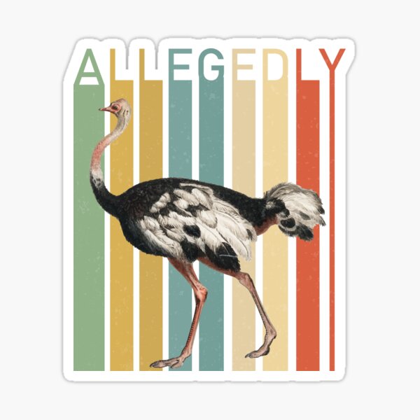 "ALLEGEDLY VINTAGE" Sticker for Sale by Radhwan | Redbubble