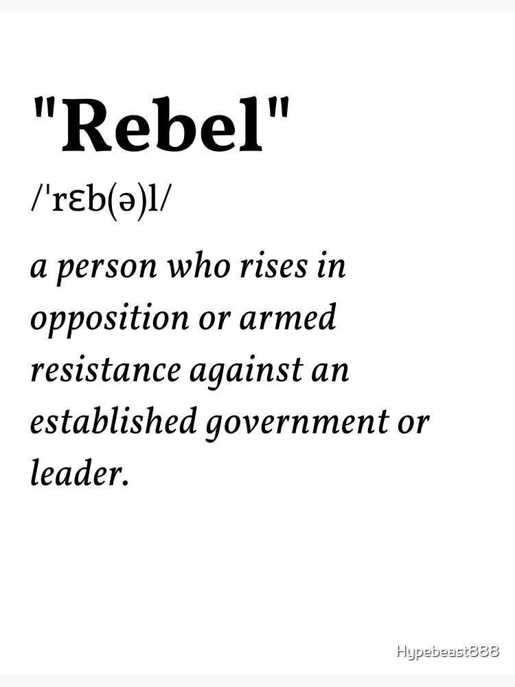 "Rebel description" Sticker for Sale by Hypebeast888 | Redbubble
