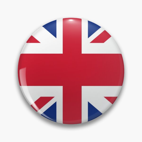 "UK Flag Pin Button - British Union Jack Badge" Pin for Sale by ...