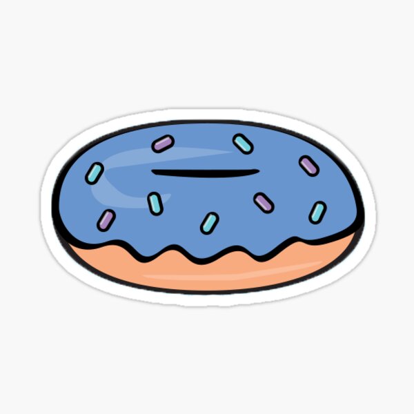 "Singular Cute Blue Donut " Sticker for Sale by infinitexxx | Redbubble