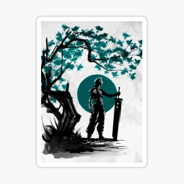 "Cloud Strife - Design Japonais" Sticker by Nccrypt | Redbubble